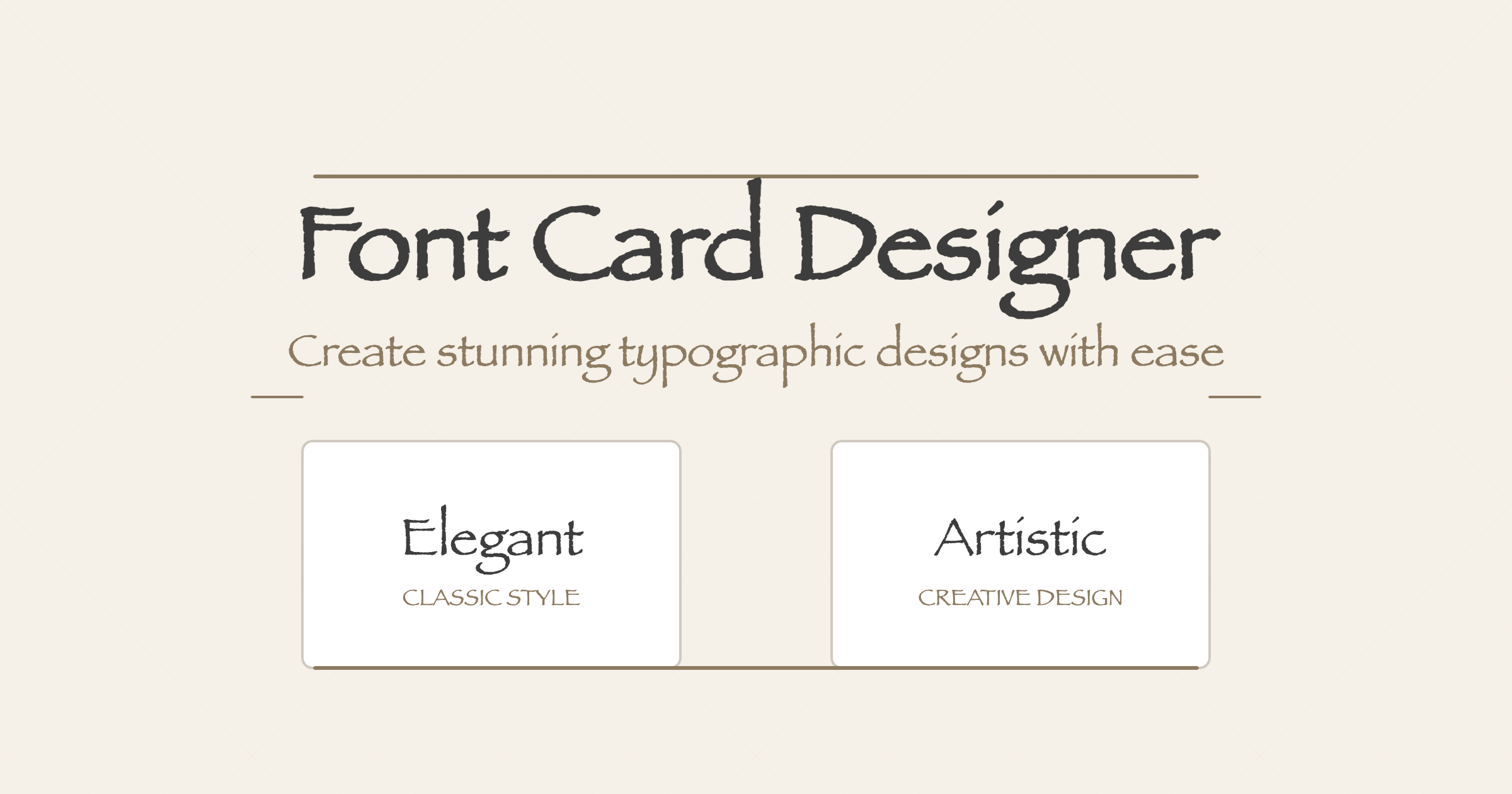 Font Card Designer - Create Beautiful Text Card Designs